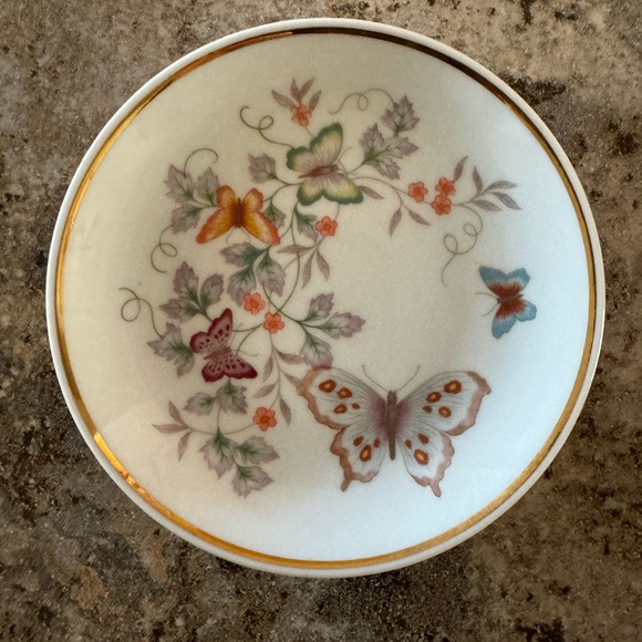 Avon | Art | Vintage Avon Butterfly Trinket Tray Plate 22k Gold Trim ...